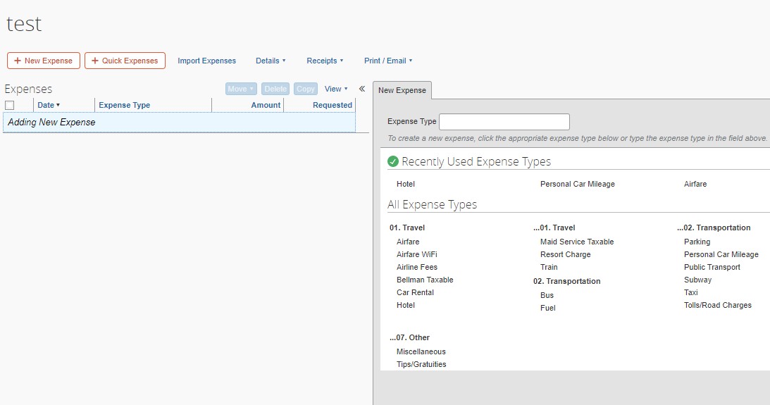 Concur Web Version pic 2 - NASAA